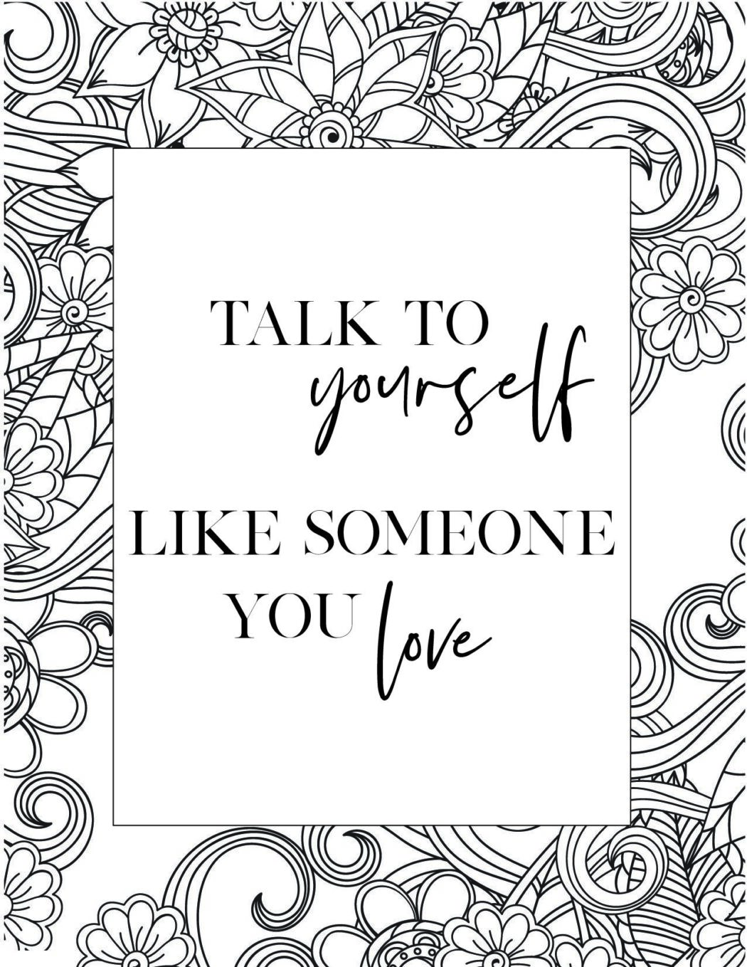 50 Best Printable Inspirational Quote Coloring Pages - World of Printables