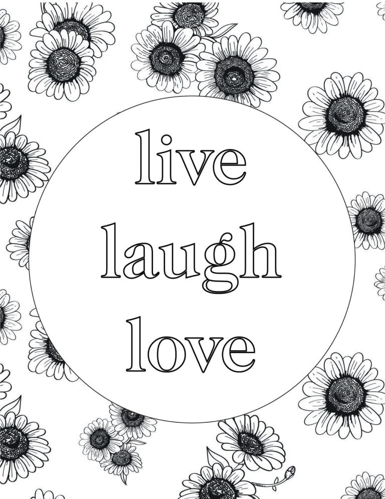 50 Free Printable Inspirational Quote Coloring Pages - World of Printables
