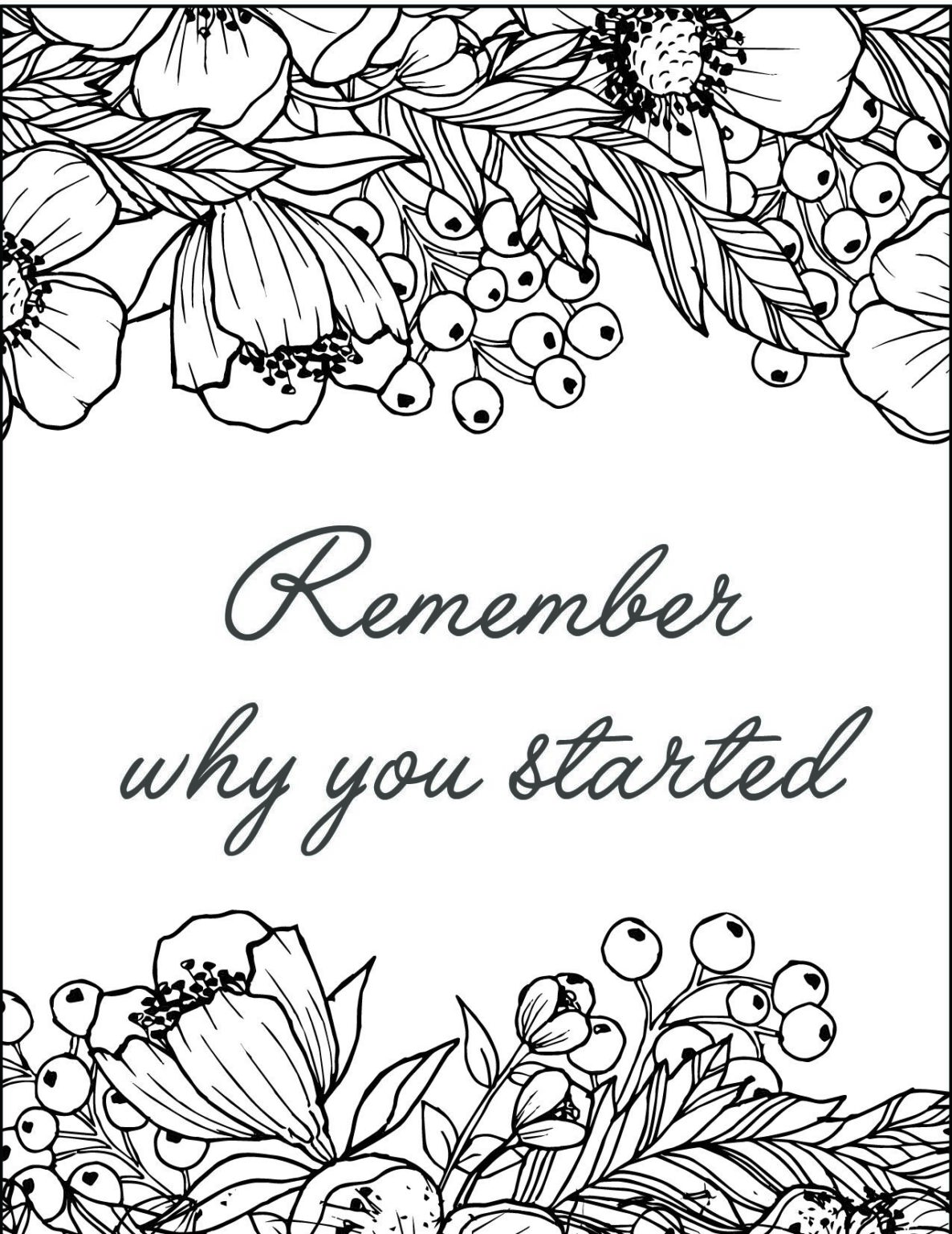 50 Best Printable Inspirational Quote Coloring Pages - World of Printables