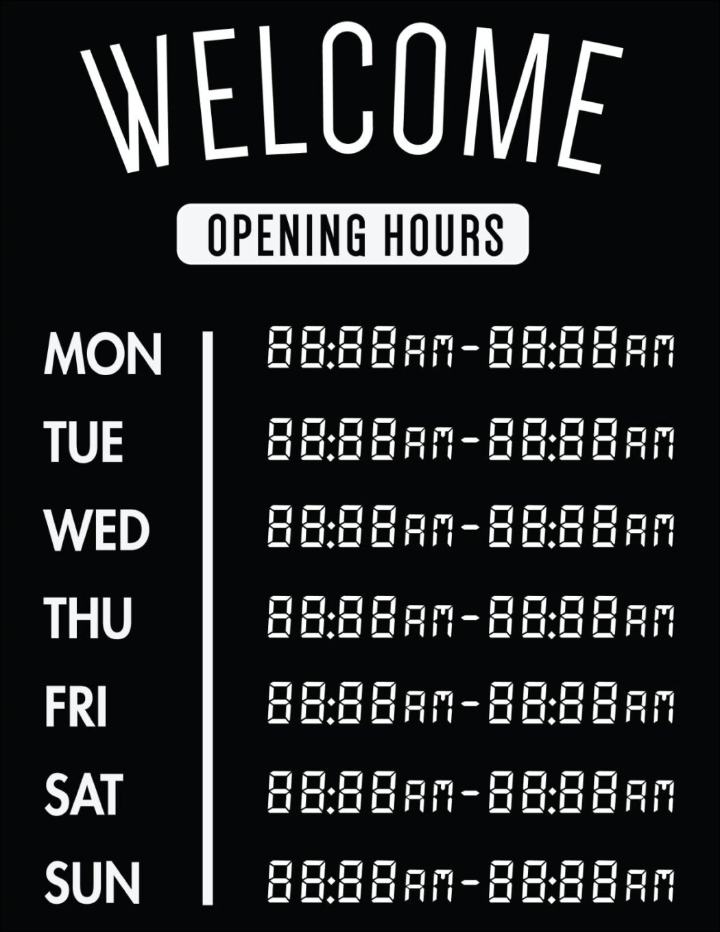 50 Free Business Hours Of Operation Sign Templates Customize Print