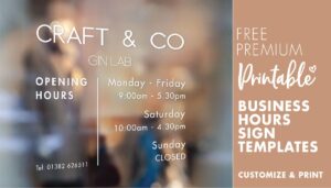 50 Free Business Hours Of Operation Sign Templates | Customize & Print