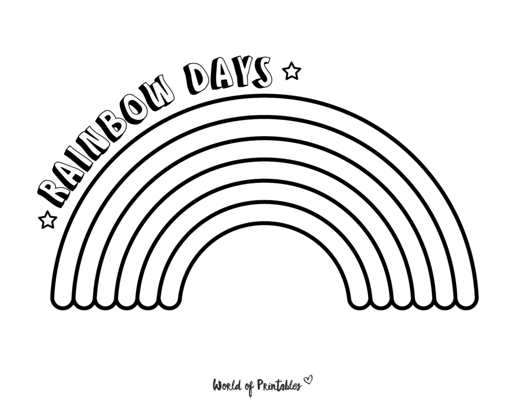 50 Best Rainbow Coloring Pages To Brighten Your Day World Of Printables