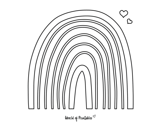 50 Best Rainbow Coloring Pages To Brighten Your Day - World of Printables