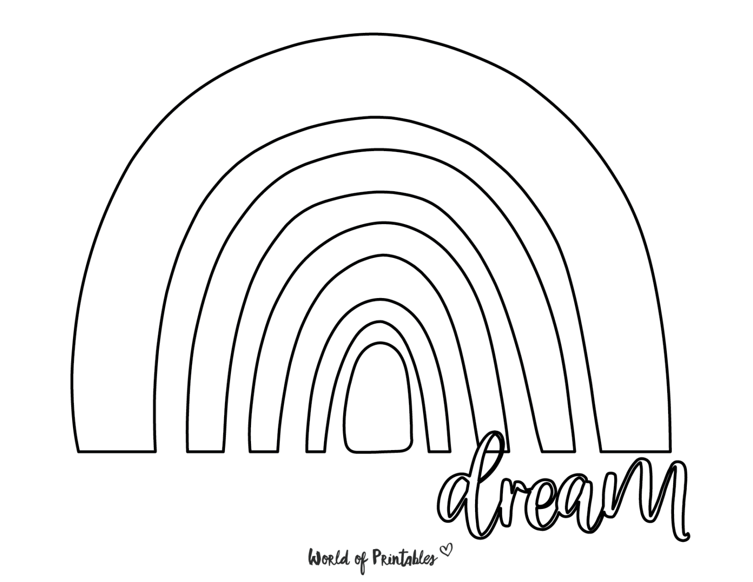 50 Best Rainbow Coloring Pages To Brighten Your Day - World of Printables