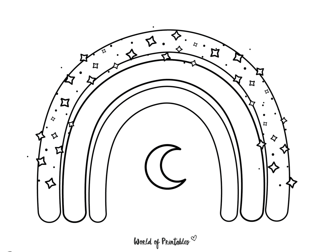 50 Best Rainbow Coloring Pages To Brighten Your Day - World of Printables