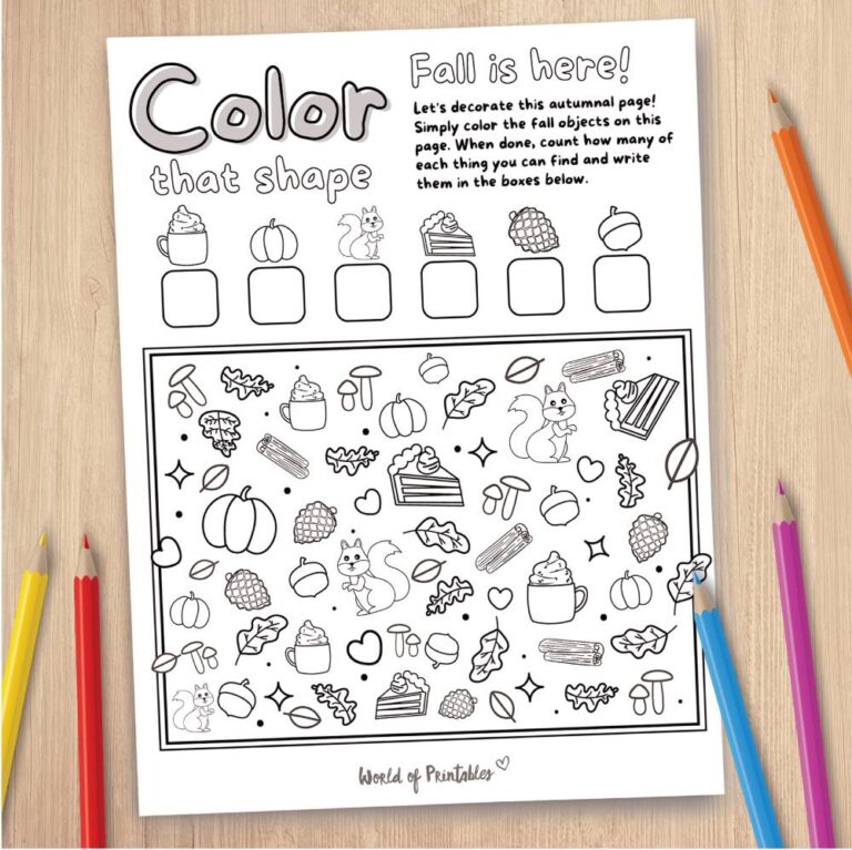 Free Printable I Spy Fall Coloring Page Game - World of Printables