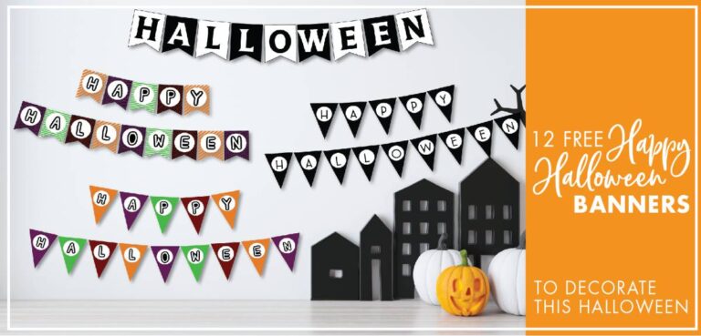 12 Free Happy Halloween Banners To Decorate Your Home - World of Printables