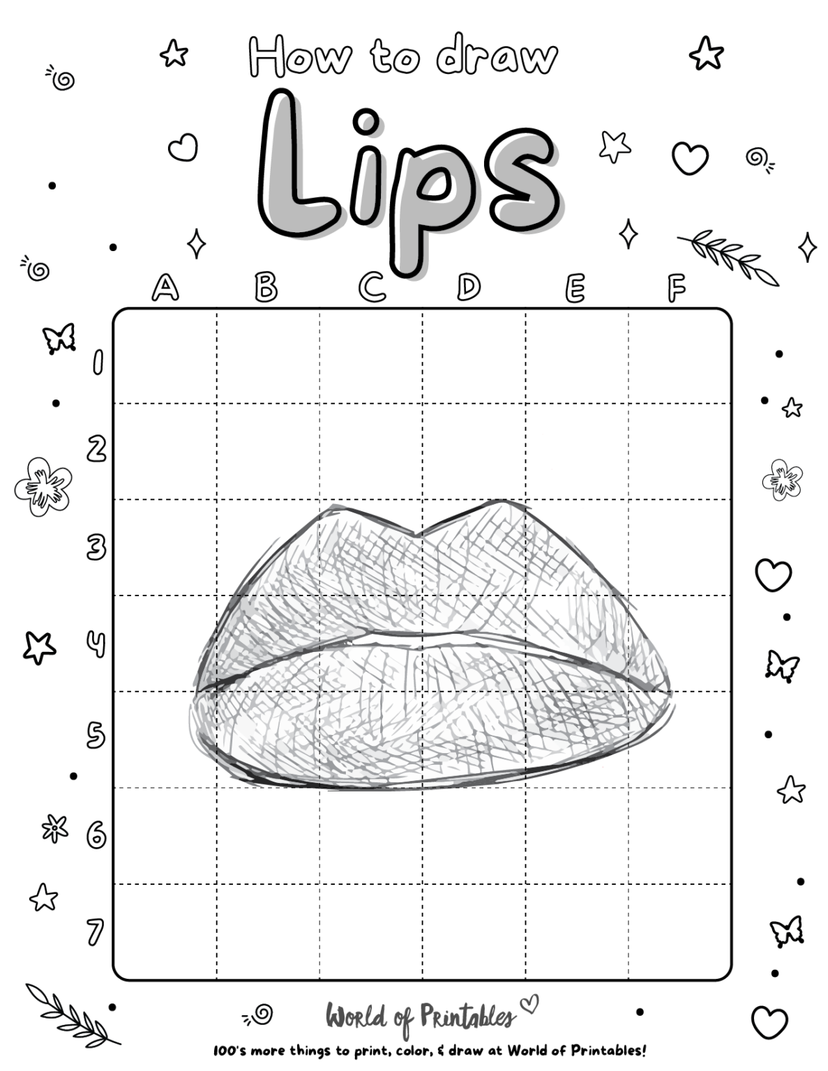 How To Draw Lips | Easy Step By Step Drawing Activities - World of ...