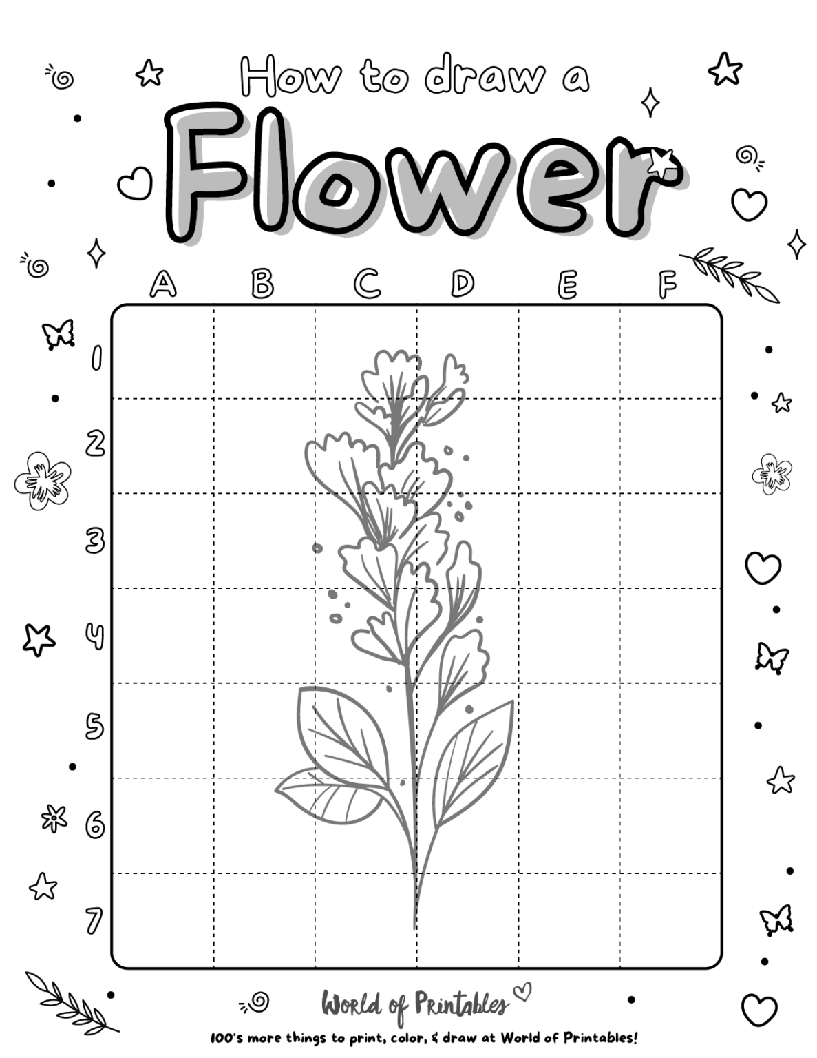 How To Draw A Flower | Easy Step By Step Drawing Activities