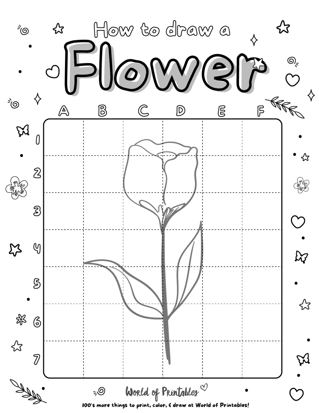How To Draw A Flower | Easy Step By Step Drawing Activities