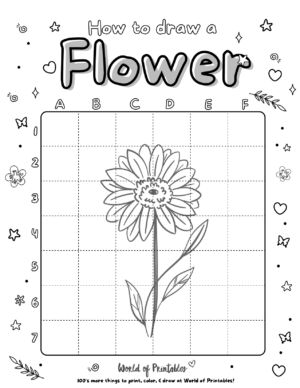 How To Draw A Flower | Easy Step By Step Drawing Activities