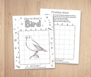 How To Draw A Bird | Easy Step By Step Printable Activities for Kids ...