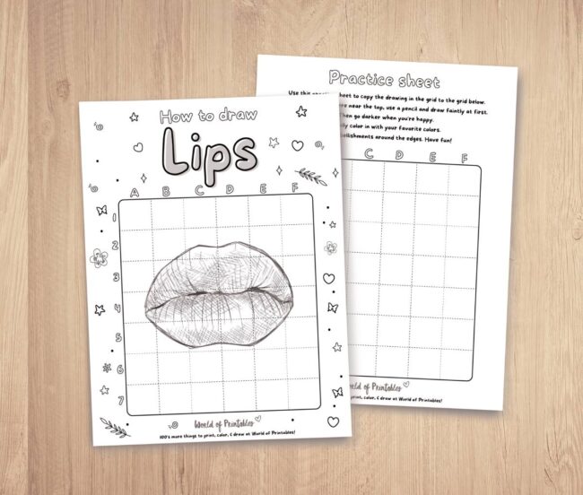 How To Draw Lips | Easy Step By Step Drawing Activities - World of ...