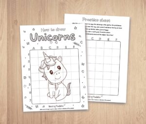 How To Draw Unicorns | Easy Step By Step Printable Activities - World ...