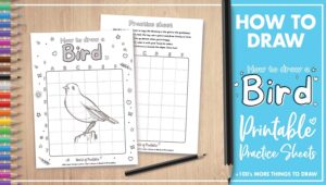 How To Draw A Bird | Easy Step By Step Printable Activities for Kids ...