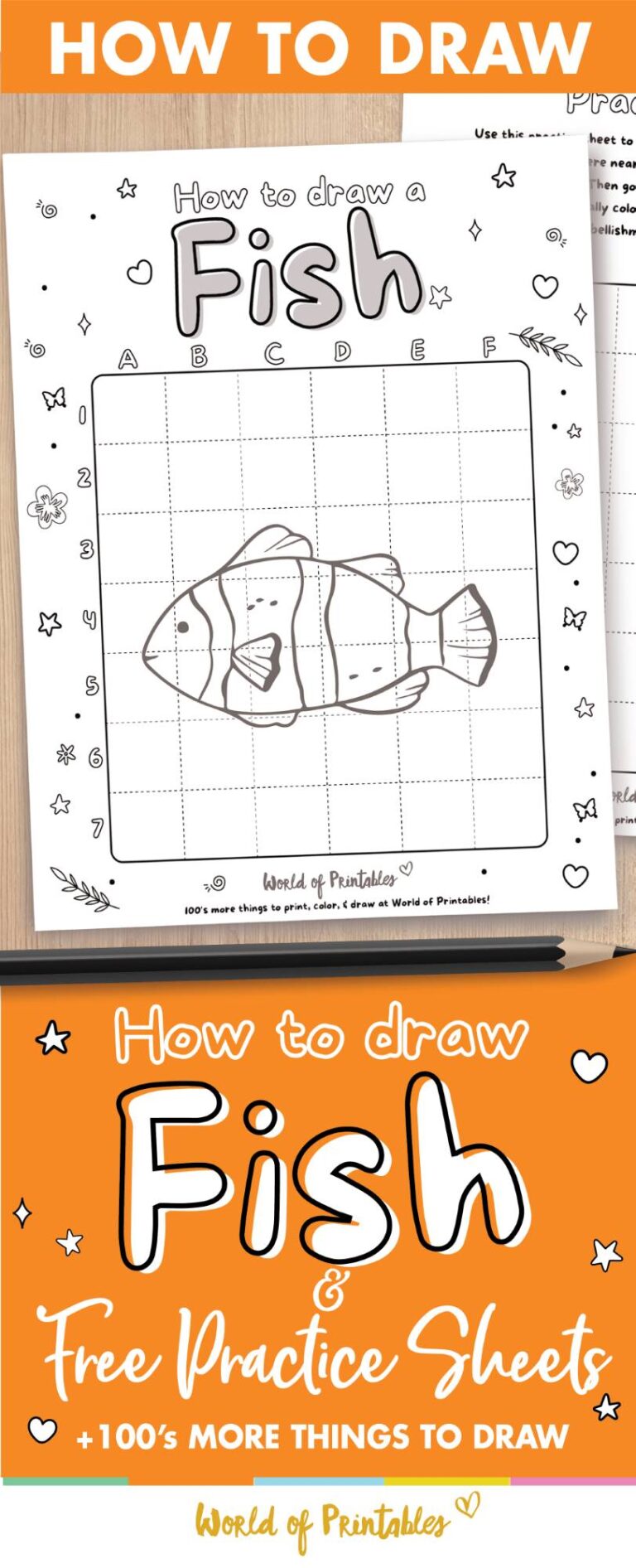 How To Draw A Fish | Easy Step By Step Printable Activities for Adults ...