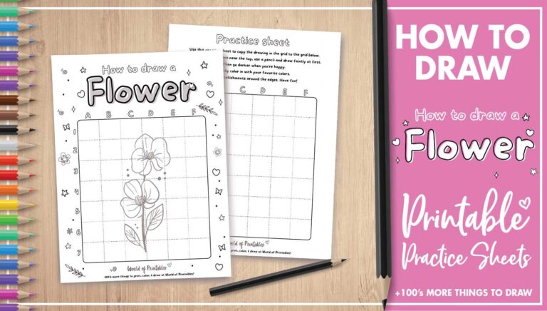 How To Draw A Flower | Easy Step By Step Drawing Activities