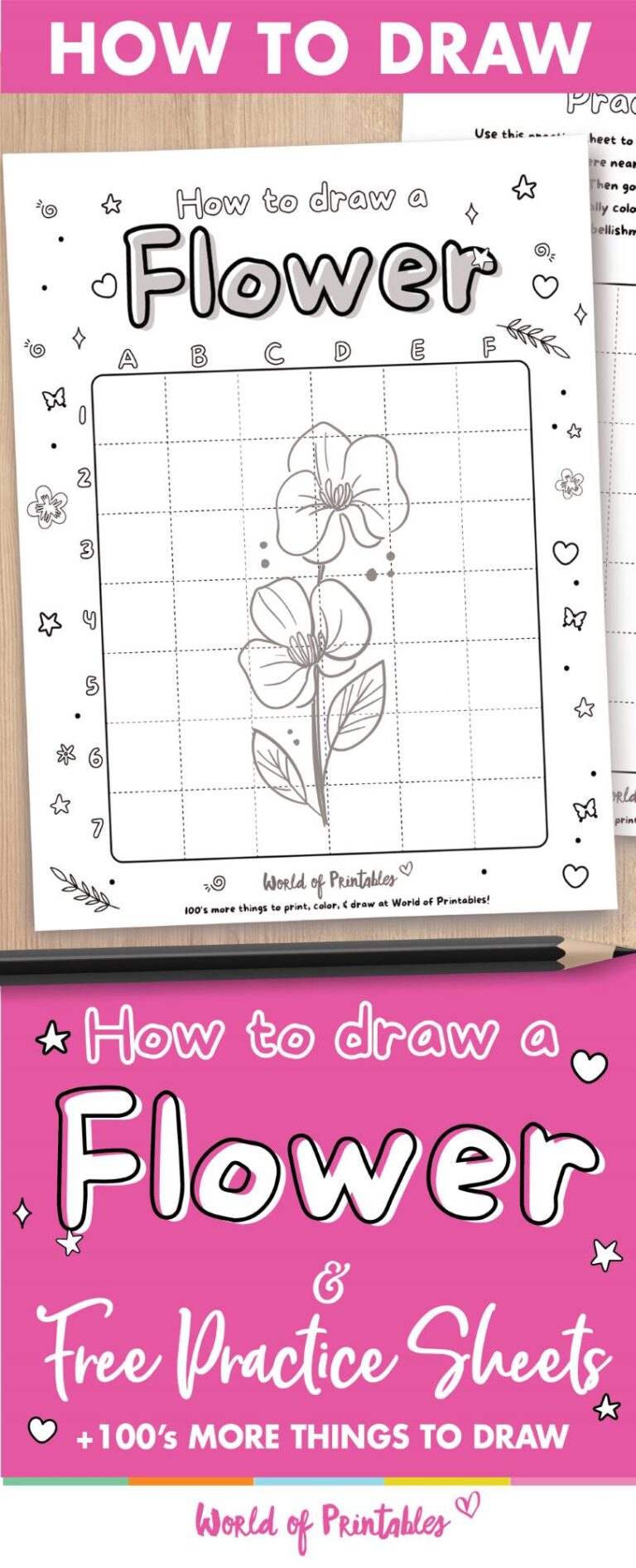 How To Draw A Flower | Easy Step By Step Drawing Activities