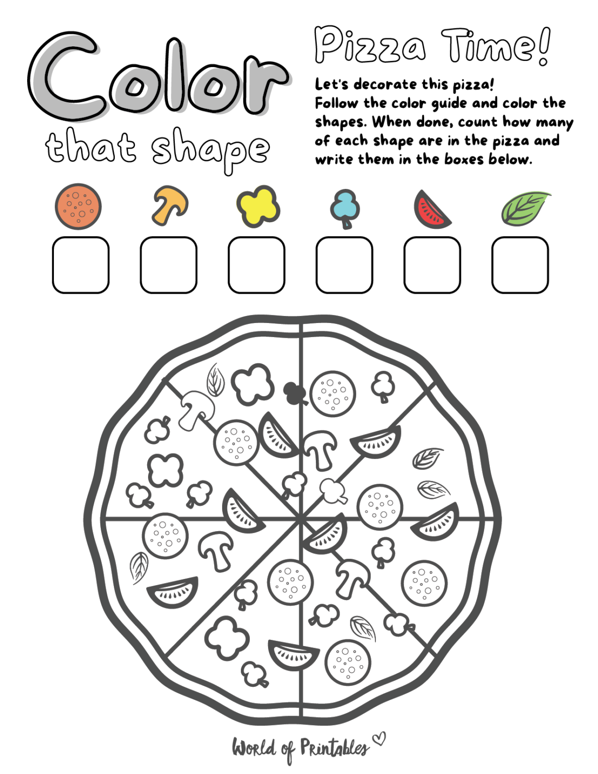 Free Printable I Spy Pizza Coloring Page Game - World of Printables