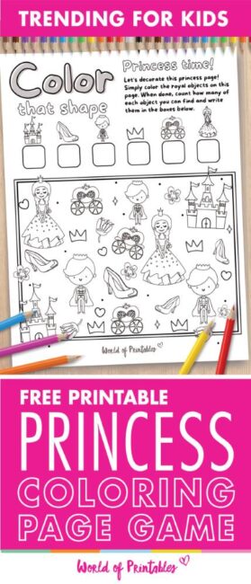 Free Printable I Spy Princess Coloring Page Game - World of Printables