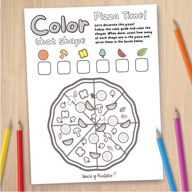 Free Printable I Spy Pizza Coloring Page Game - World of Printables