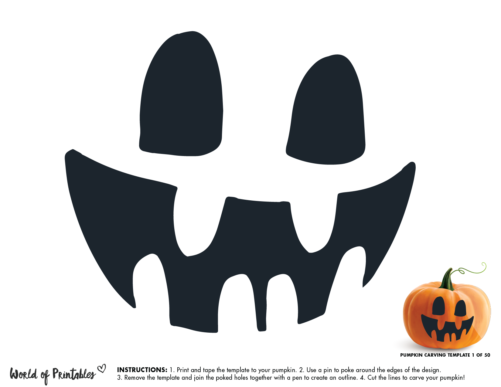Scary Pumpkin Carving Stencils