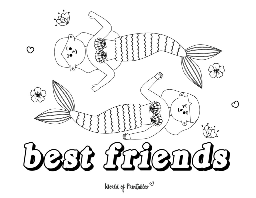 25 Best Mermaid Coloring Pages For Kids & Adults - World of Printables