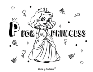 50+ Best Princess Coloring Pages | Free Printables For Kids - World of ...