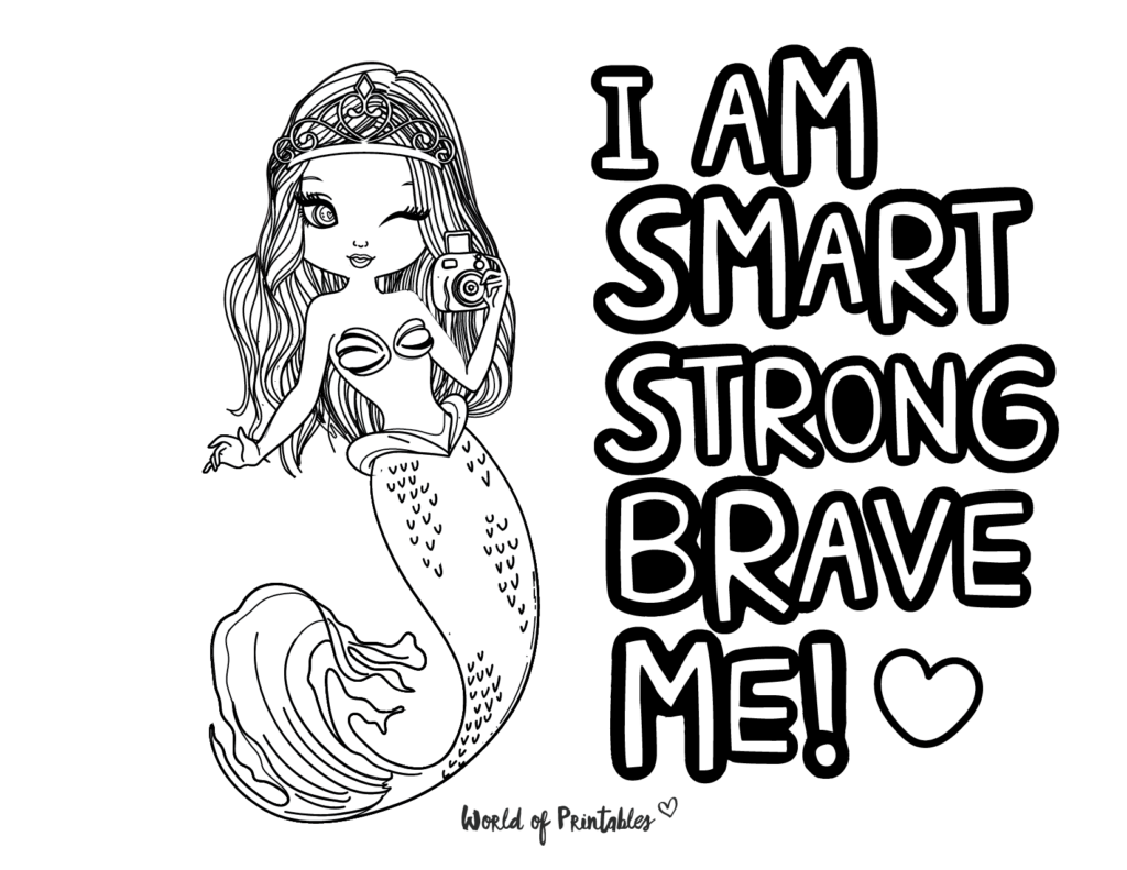 25 Best Mermaid Coloring Pages For Kids & Adults - World of Printables