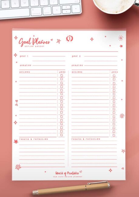 The Kaizen Planner - World of Printables