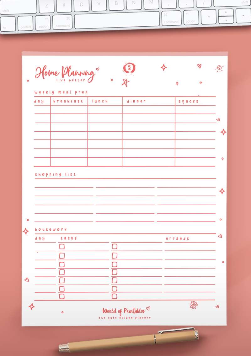 The Kaizen Planner - World of Printables