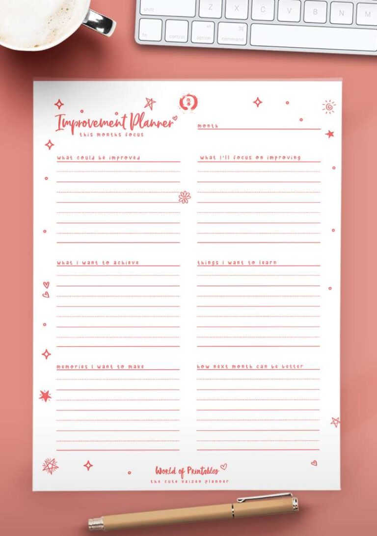 The Kaizen Planner - World of Printables