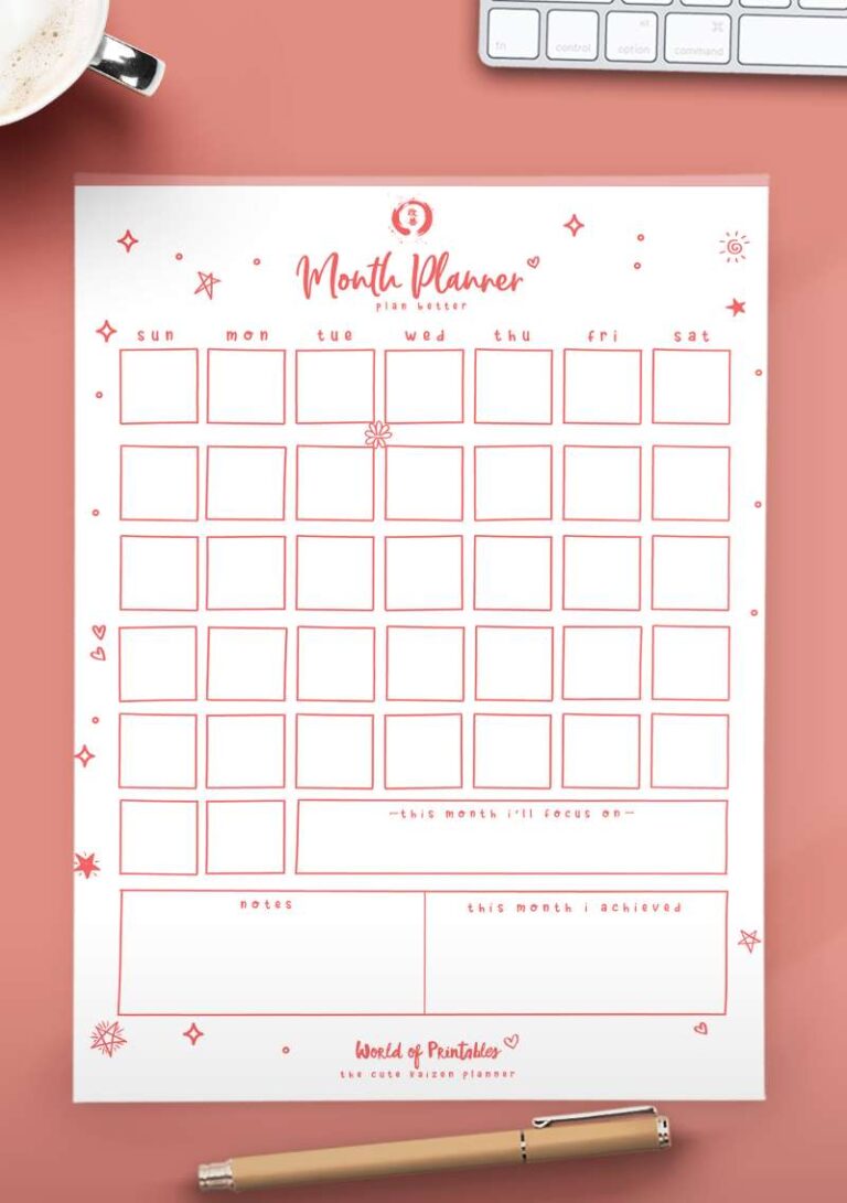 The Kaizen Planner - World of Printables