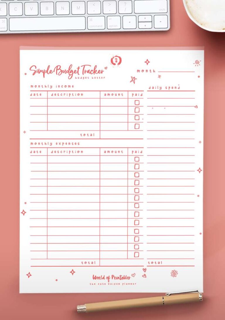 The Kaizen Planner - World of Printables