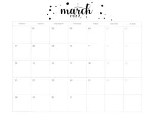 Free Printable March 2022 Calendars - World of Printables