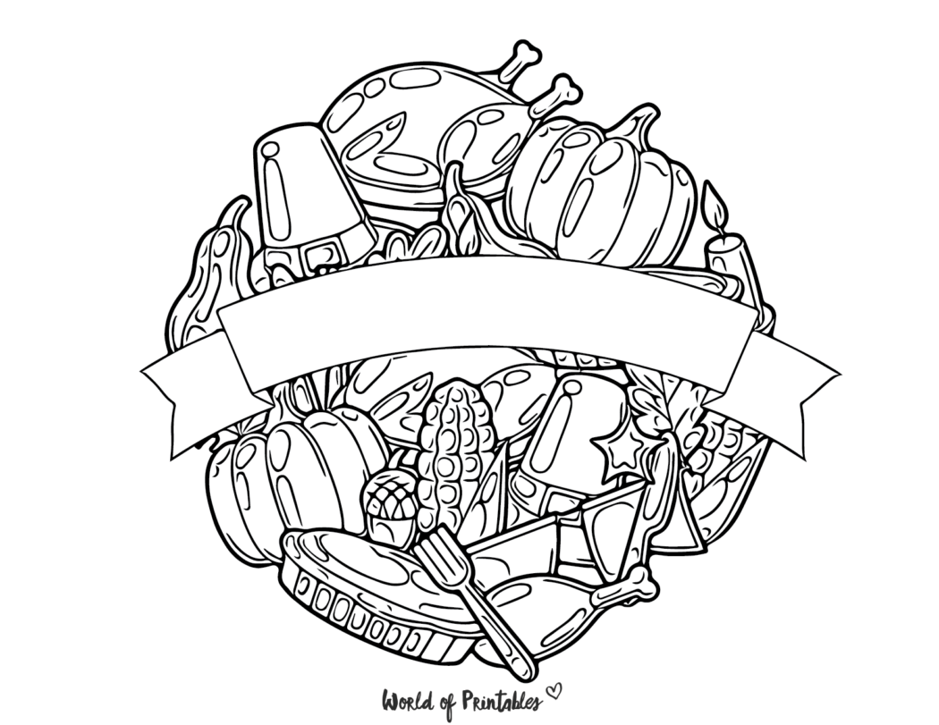 100 Best Free Thanksgiving Coloring Pages - World of Printables