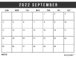 Free Printable September 2022 Calendars - World of Printables