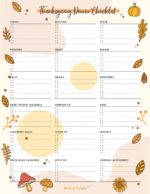 Thanksgiving Food Checklist - Food List & Printables - World of Printables