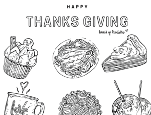 100 Best Free Thanksgiving Coloring Pages - World of Printables
