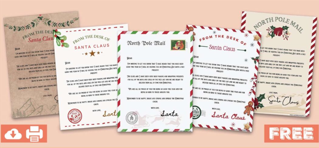 10 Best Free Letter From Santa Templates - World of Printables