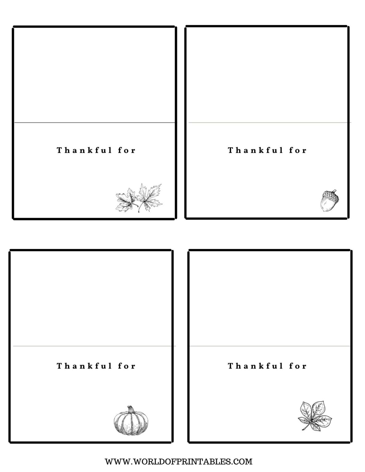 Thanksgiving Place Cards | Free Printables - Just Customize & Print!