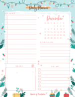 Free Cute December Calendar & Planner Printable Set - World of Printables