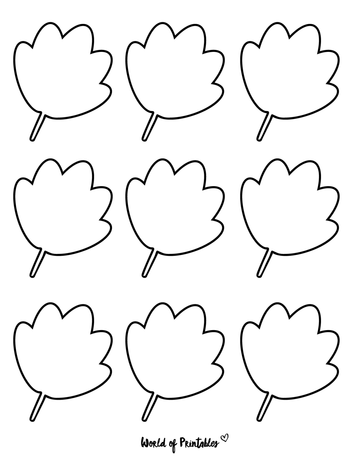 37 Printable Leaf Templates, Outlines & Shapes (Free) - World of Printables