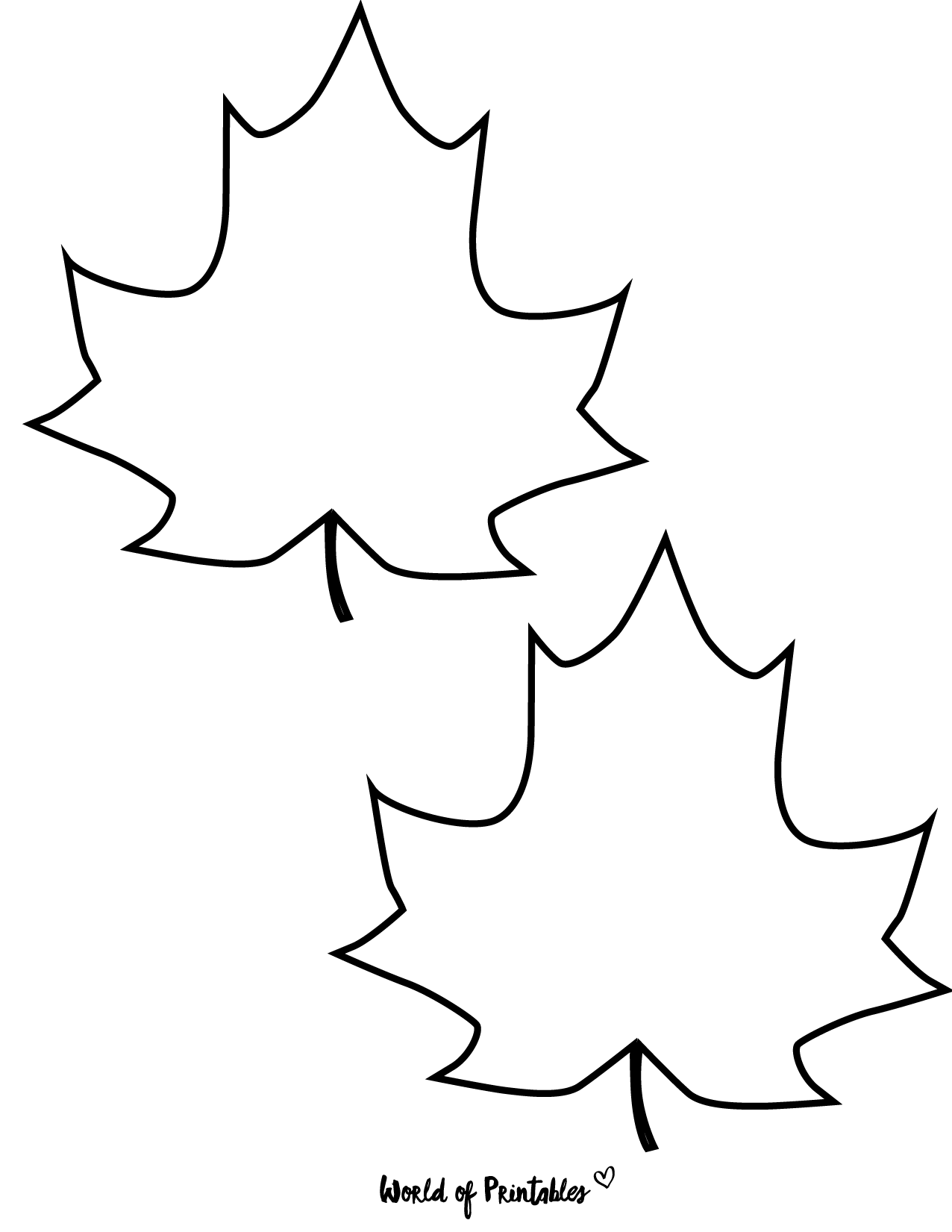 Maple Leaf Outline Printable