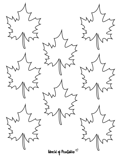 37 Printable Leaf Templates, Outlines & Shapes (Free) - World of Printables