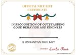 Christmas Nice List Certificate From Santa - Free Printable To Personalize