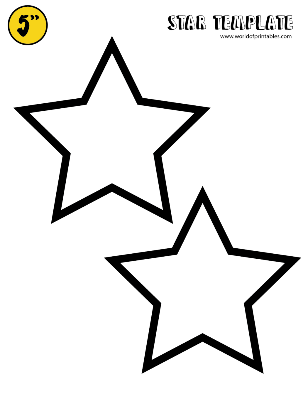 Free Star Template Printables - World of Printables
