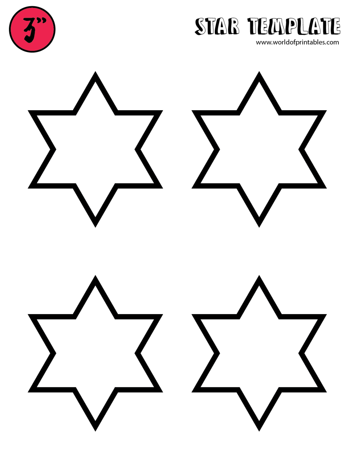 Free Star Template Printables - World of Printables
