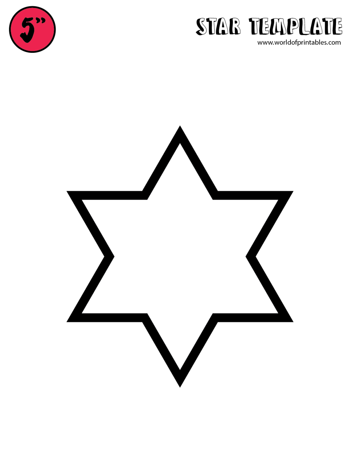 Free Star Template Printables - World of Printables