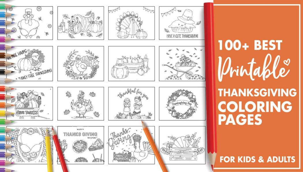 150 Best Free Thanksgiving Coloring Pages - World of Printables
